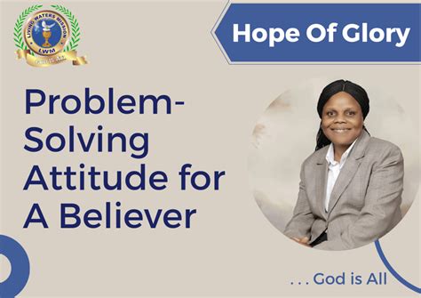 Problem Solving Attitude For A Believer A Faith Based Humanitarian