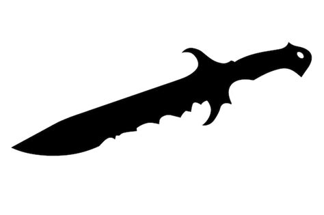 Silhouette Of A Assault Dagger Premium Ai Generated Vector