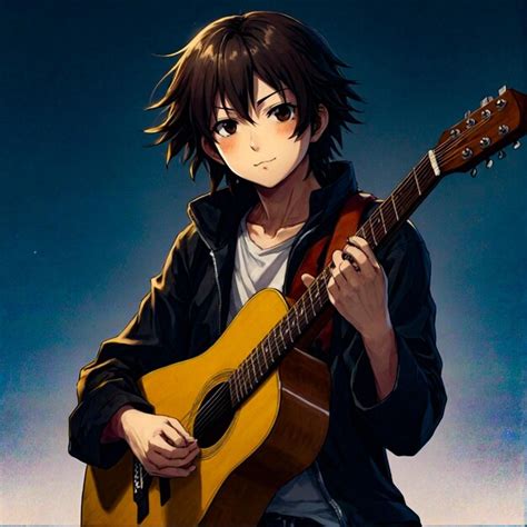 Anime Character Playing Guitar Images Free Download On Freepik