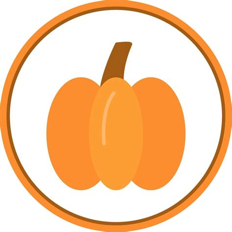 Pumpkin Flat Circle Icon 43693396 Vector Art At Vecteezy