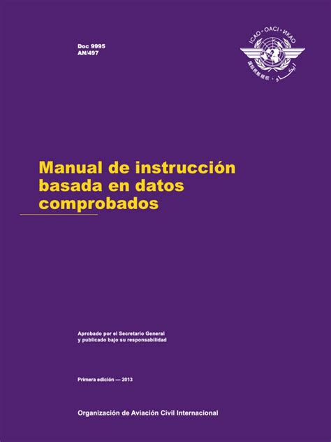 Manual Instr Datos Comprobados Oaci 9995 Pdf Aeronave Evaluación