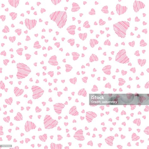 흰색 바탕에 하트의 완벽 한 패턴입니다 대 한 엽서 인사말 초대장 발렌타인의 날 생일 결혼 휴가 파티 공휴일에 대한 스톡 벡터 아트 및 기타 이미지 Istock