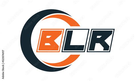 Blr Three Letter Circle Logo Design Custom Font Logo Vector Template