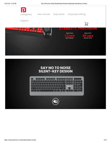 Potronics Key5 Combo Wireless Keyboard Mouse At ₹ 549 Piece Logitech Keyboard And Mouse Combo In