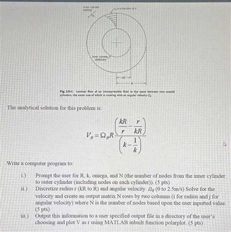 Solved Fluid Mechanics Problem Determine The Velocity Chegg