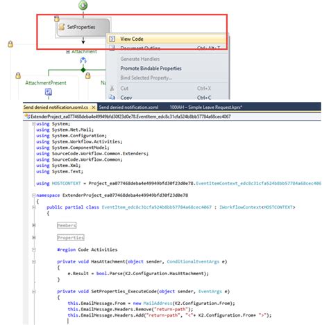 Customizing The Code In A Workflow