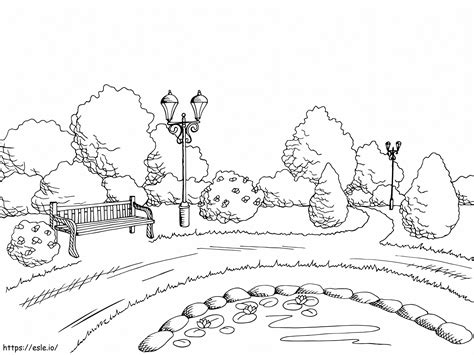 Park Printable Coloring Page
