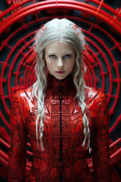 Premium Photo A Woman In A Red Suit