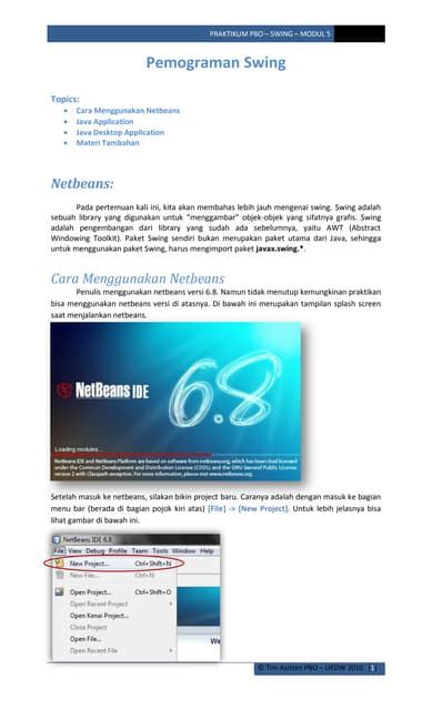 Modul Praktikum Pbo Java Swing Pdf