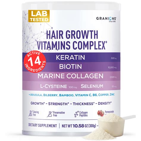 Granions Hair Supplements For Hair Growth Powder Collagen Peptides