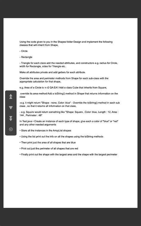 Solved Public Class Square Extends Shape Fprivate