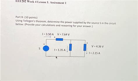 Solved Eee202 ﻿week 4 ﻿lesson 1 Assèssment 1part B 10
