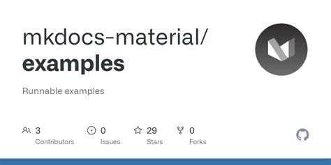Github Mkdocs Material Examples Runnable Examples
