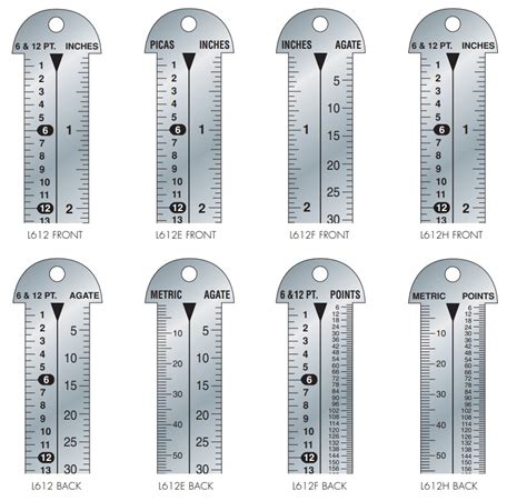 Gaebel Stainless Steel Printers Rulers And Line Gauges Star Graphic