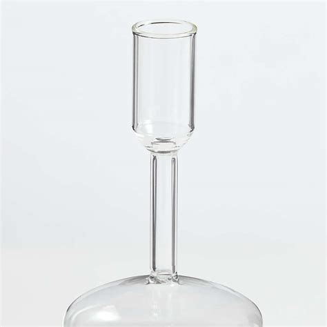Venezia Medium Clear Glass Taper Candle Holder Reviews Crate
