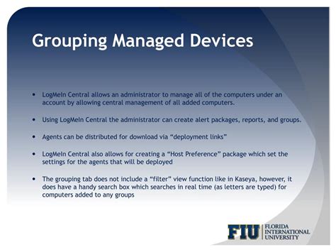 Ppt A Feature Based Analysis And Comparison Of It Automation Tools Comparing Kaseya To Logmein