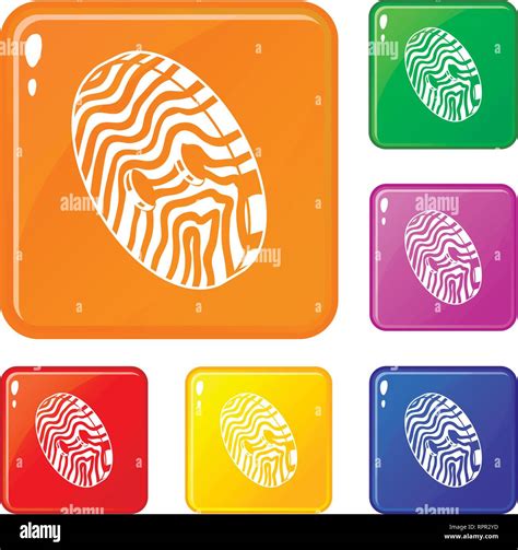 Abstract Linear Clothes Button Icons Set Vector Color Stock Vector Image Art Alamy