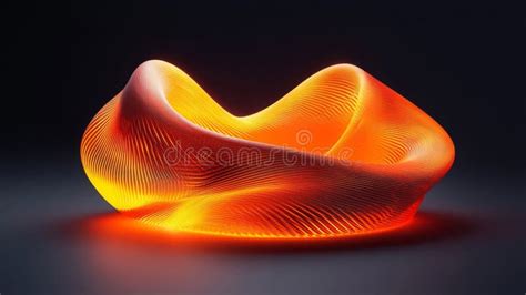Glowing Abstract Form With Dynamic Energy Flow Stock Illustration