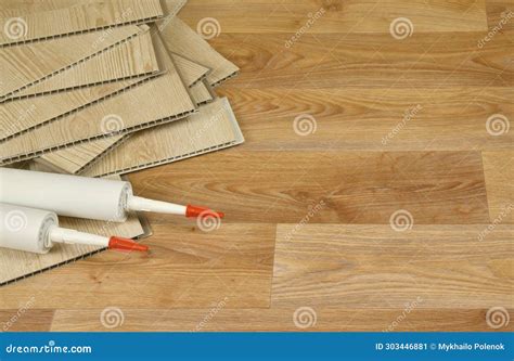 Set Of Items For Pvc Ceiling Indoor Works Assembly Adhesive Bottles