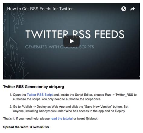 How To Convert Twitter Lists Into Rss Feeds