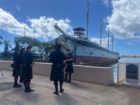 Group Bids Somber Goodbye Before Sinking Of Historic Falls Of Clyde Ship