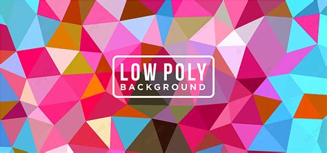 Light Blue And Pink Low Poly Triangular Polygonal Background