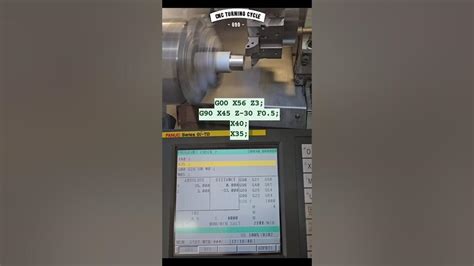 Cnc Turning Cnc Programming G90 Cycle Youtube
