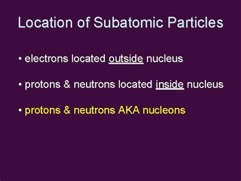 The Atom Subatomic Particles Atomic Number Atomic Number