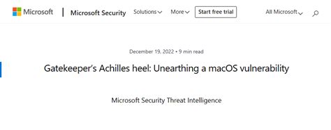 Macos 系統漏洞被微軟發現：可繞過安全審查植入惡意程式