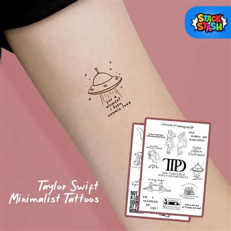 Taylor Swift The Eras Minimalist Temporary Sticker Tattoos Shopee