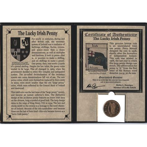 The Lucky Irish Penny Oversized Penny In Album Pristine Auction