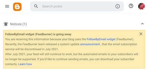 Blogger Follow By Email Widget Is Going Away Export Your Email