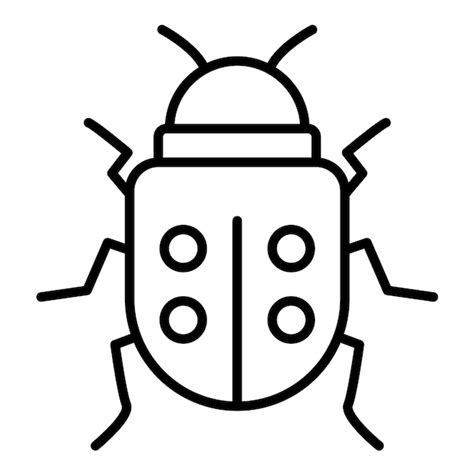 Premium Vector Bug Line Illustration