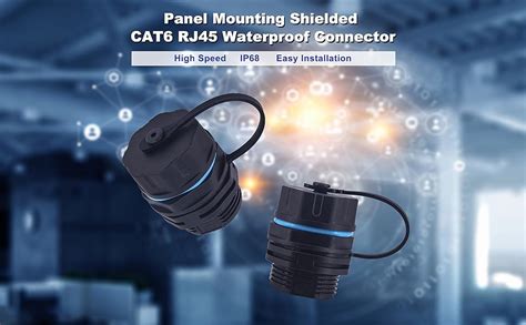 Waterproof Cat6 Rj45 Panel Mount Couplerlonlonty Ip68