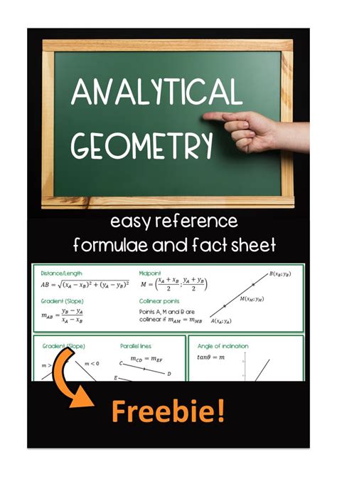 Analytical Geometry Formulae And Facts Freebie Geometry Formulas Midpoint Formula Geometry Notes