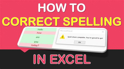 How To Correct Spelling In Excel Free Microsoft Excel Tutorials