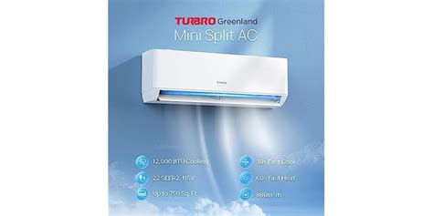Turbro 12000 Btu Ductless Mini Split Acs