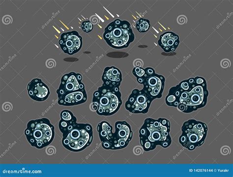 Game Design App Space Asteroids Stock Illustrations 10 Game Design