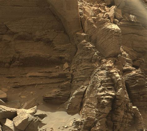 Nasas Curiosity Rover Views Layered Rock Formations
