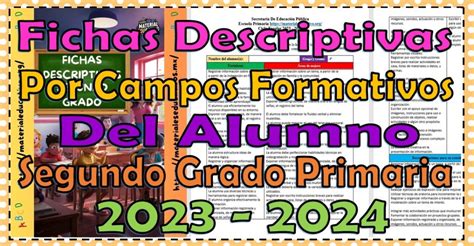 Fichas Descriptivas Por Campos Formativos Del Alumno Del Segundo Grado De Primaria Del Ciclo
