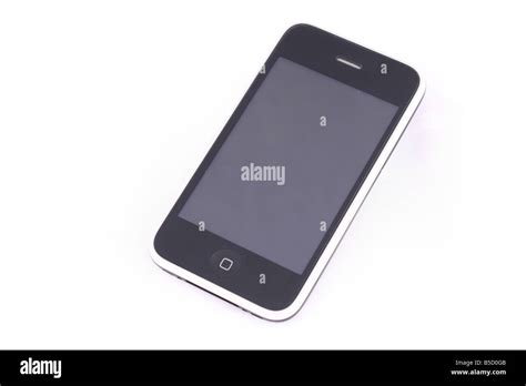 Iphone Isolated Over White Background Technology Touch Stock Photo Alamy