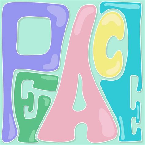 Letras De Paz Vetor Premium