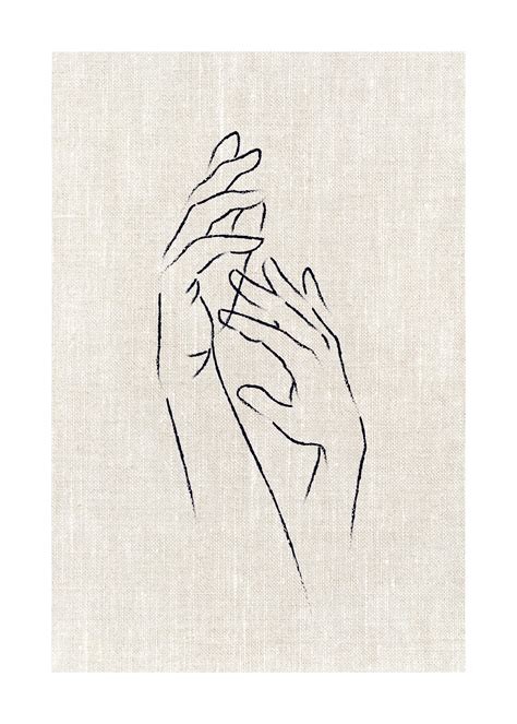 Texture Line Hands Print Minimalist Art Print Poster Desenio