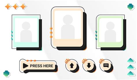 premium vector graphic asset social media sets with light and fun colors