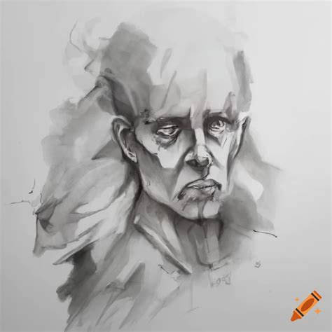 Determined Face Drawing