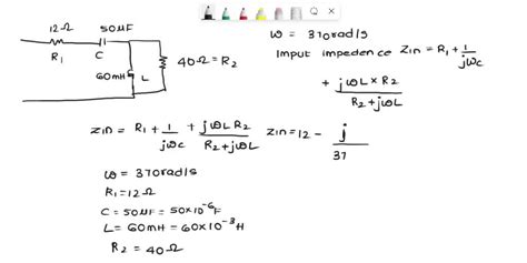 solved problem 09 039 input impedance of an r l and c circuit for