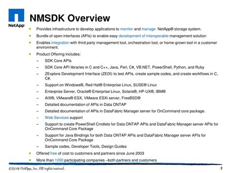 ppt netapp manageability sdk nmsdk product overview powerpoint