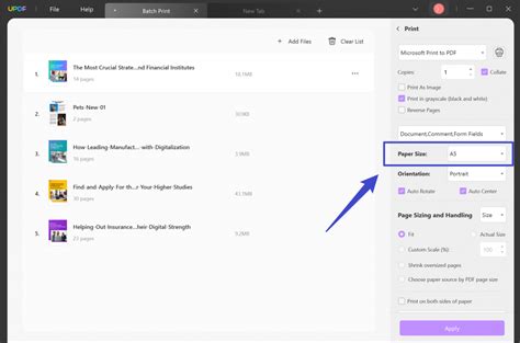 step by step guide to convert the a4 pdf to a5 updf