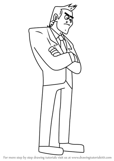 How To Draw Agent Trigger From Gravity Falls Gravity Falls Step By