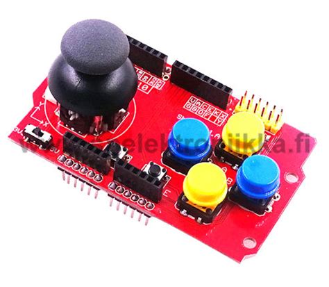 Joystick Shield For Arduino Expansion Board Analog Keyboard And Mouse Function Sp Elektroniikka Oy